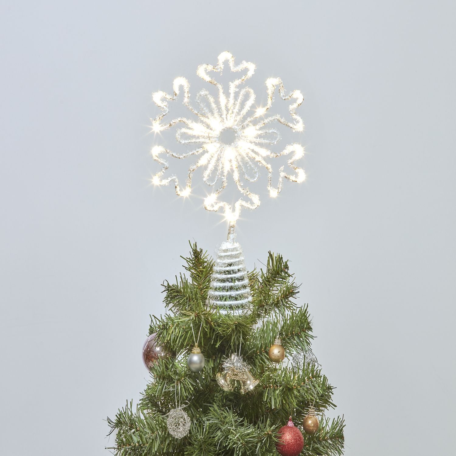 St. Nicholas Square Neon LED Snowflake Tree Toppe – Price Drop