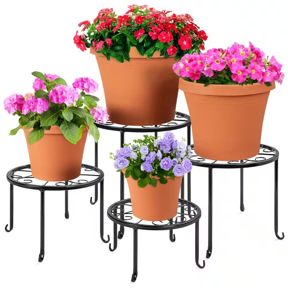 4-Tier Indoor/Outdoor Metal Plant Stand — F118 – Price Drop